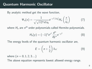 Quantum Harmonic Oscillator:Analytic method | PDF