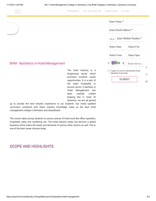 Redefining Hotel Management Education | PDF