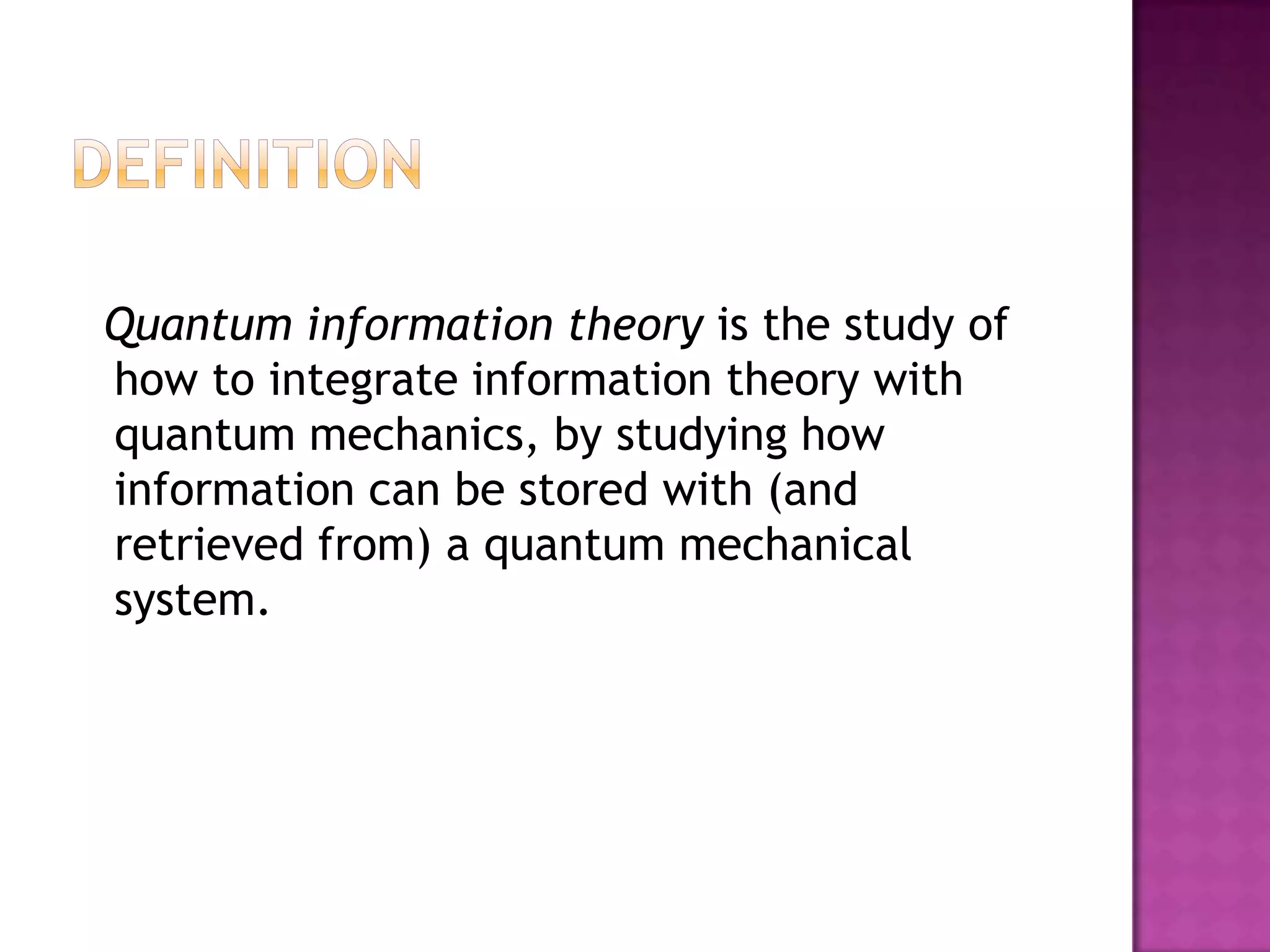 Quantum Information Technology | PPTX