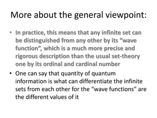 Quantum information as the information of infinite series | PPTX
