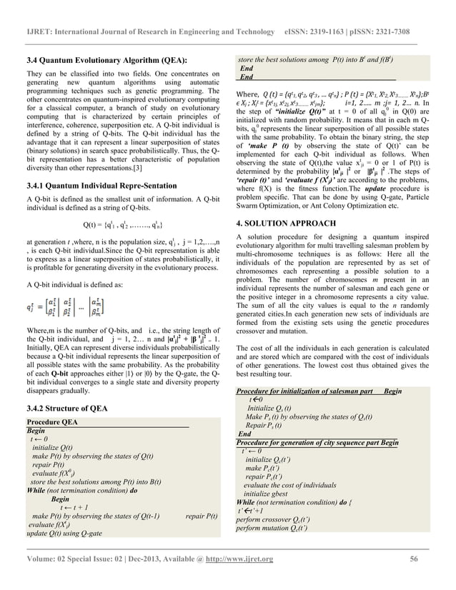 Quantum inspired evolutionary algorithm for solving multiple travelling salesman problem | PDF