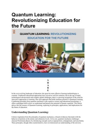Quantum Learning: Revolutionizing Education for the Future | PDF ...