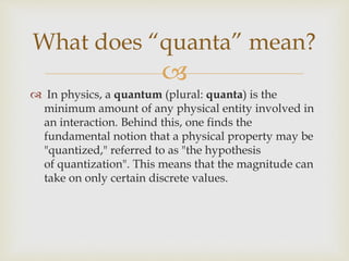 Quantum mechanical model | PPTX