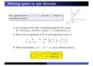 Quantum mechanical spin | PDF