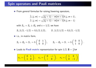 Quantum mechanical spin | PDF