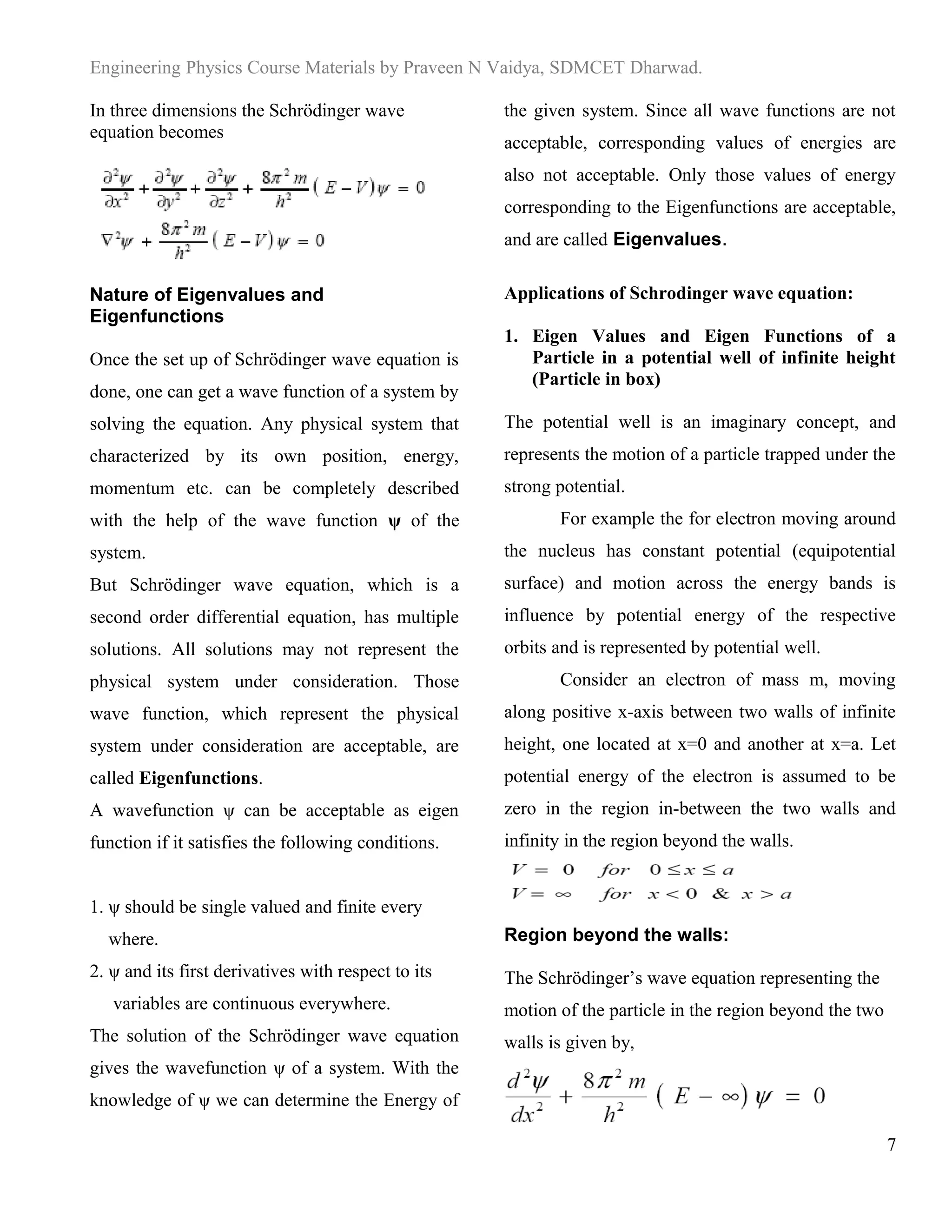 Quantum mechanics for Engineering Students | DOC