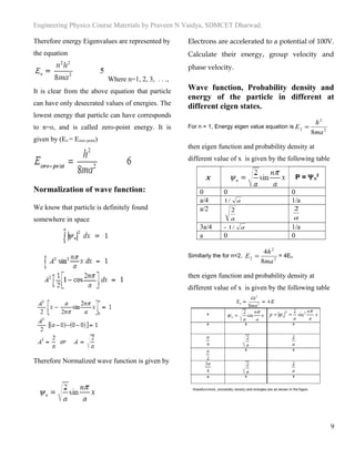 Quantum mechanics for Engineering Students | DOC