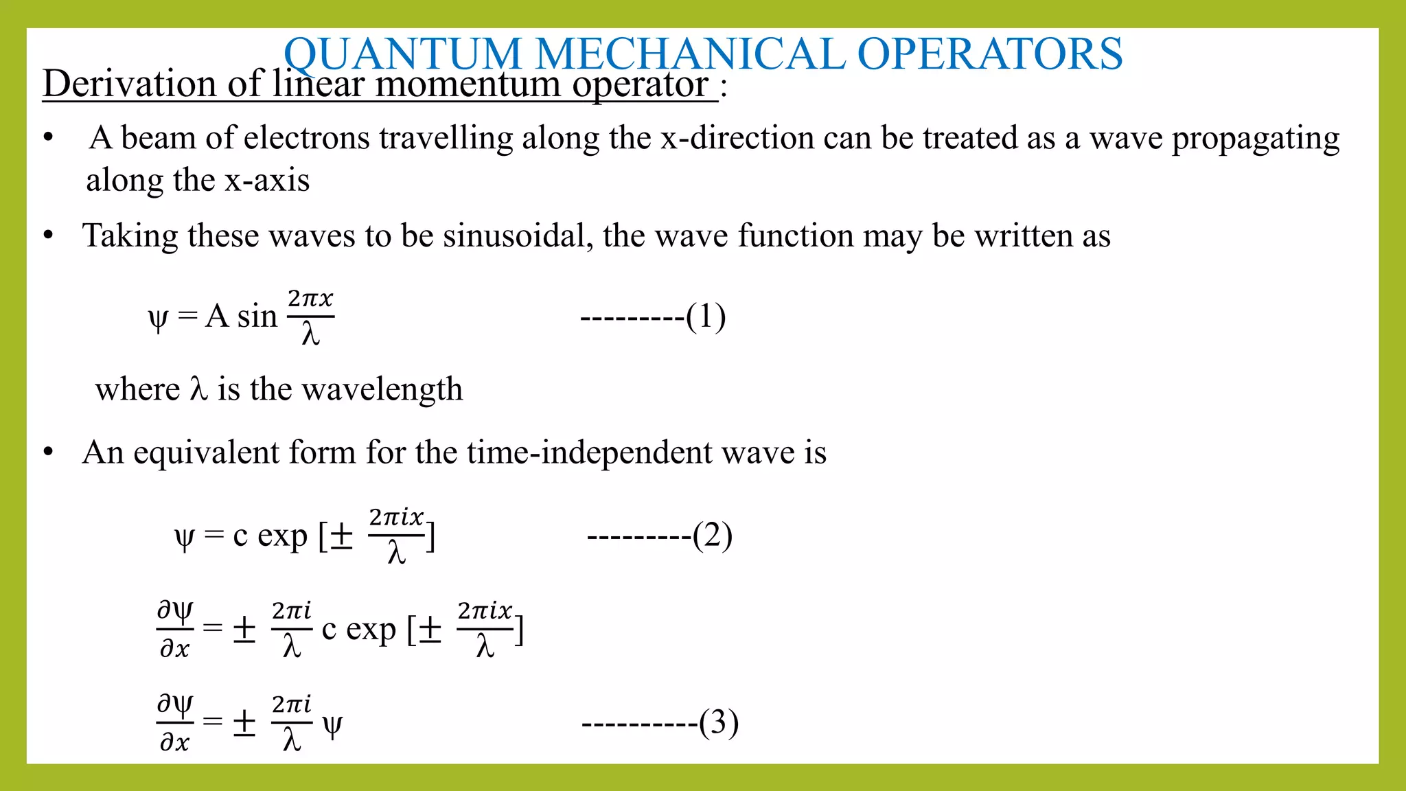 Quantum mechanics I | PPTX
