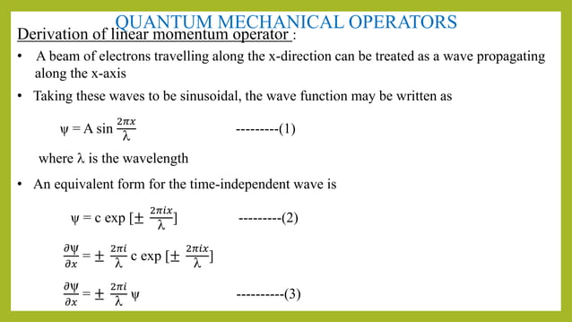 Quantum mechanics I | PPTX | Chemistry | Science