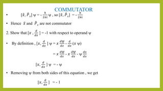 Quantum mechanics I | PPTX