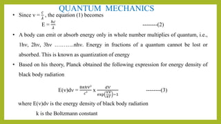 Quantum mechanics I | PPTX
