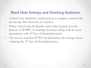 Quantum mechanics of black holes | PPTX