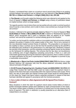 Quantum Meruit | PDF