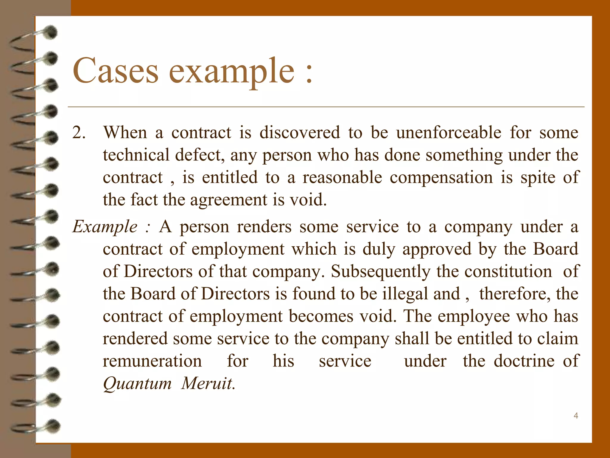 Quantum meruit for BBA students | PPTX