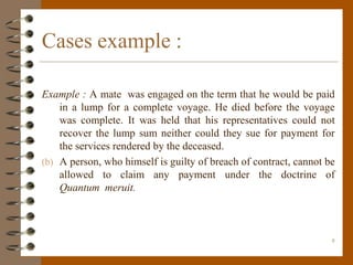 Quantum meruit for BBA students | PPTX