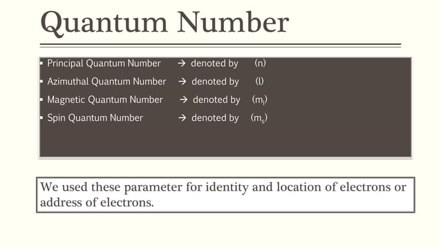 Quantum number | PPT