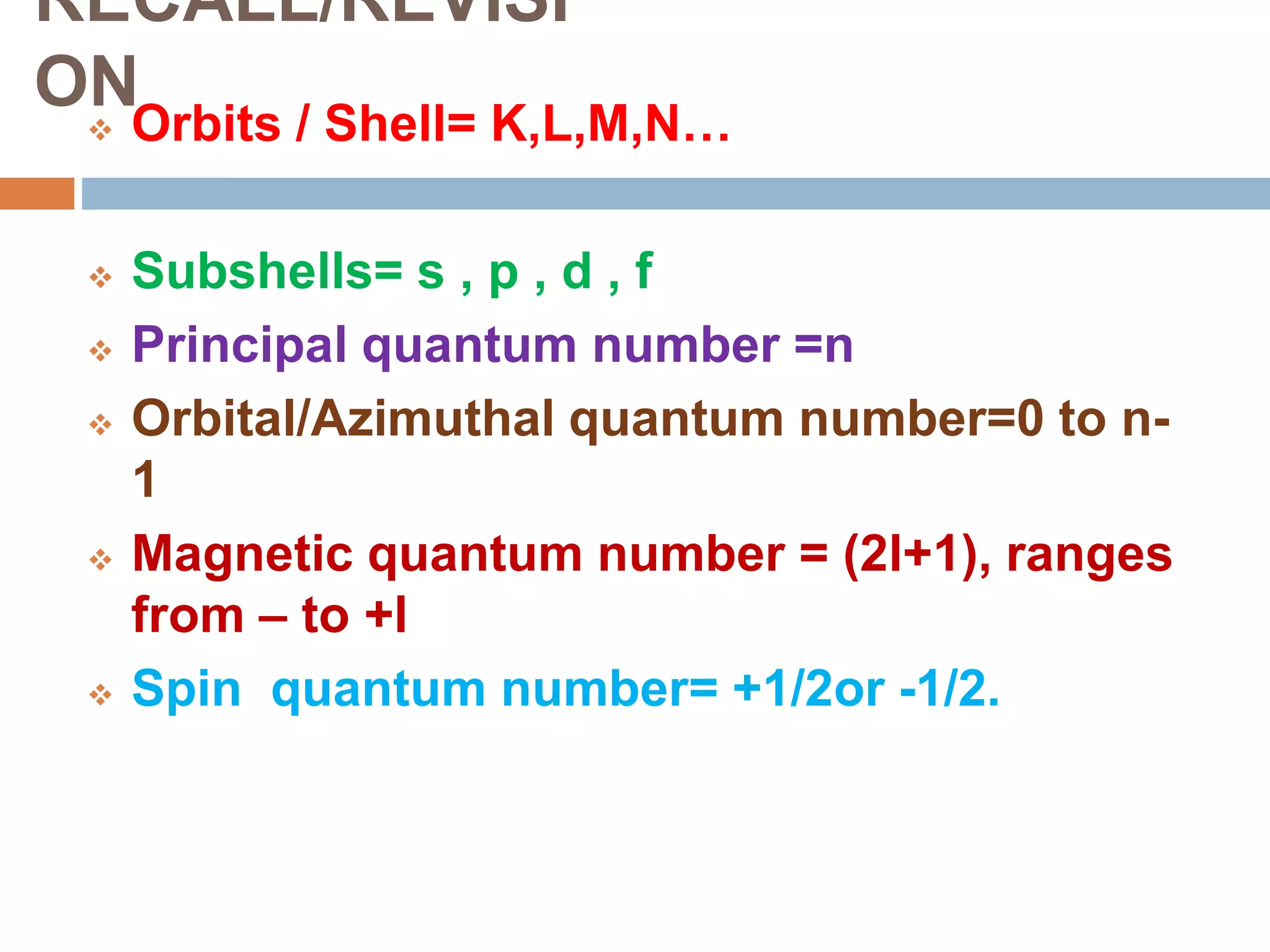 Quantum number and Pauli exclusion principle | PPTX