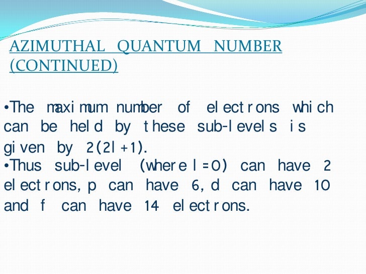 Quantum numbers