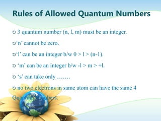 Quantum numbers | PPTX