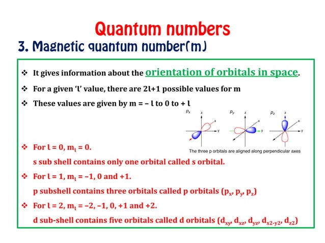 Quantum numbers | PPT