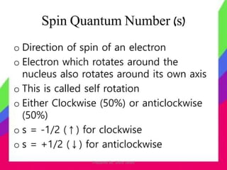 quantum numbers class 11 ppt for chemistry | PPTX