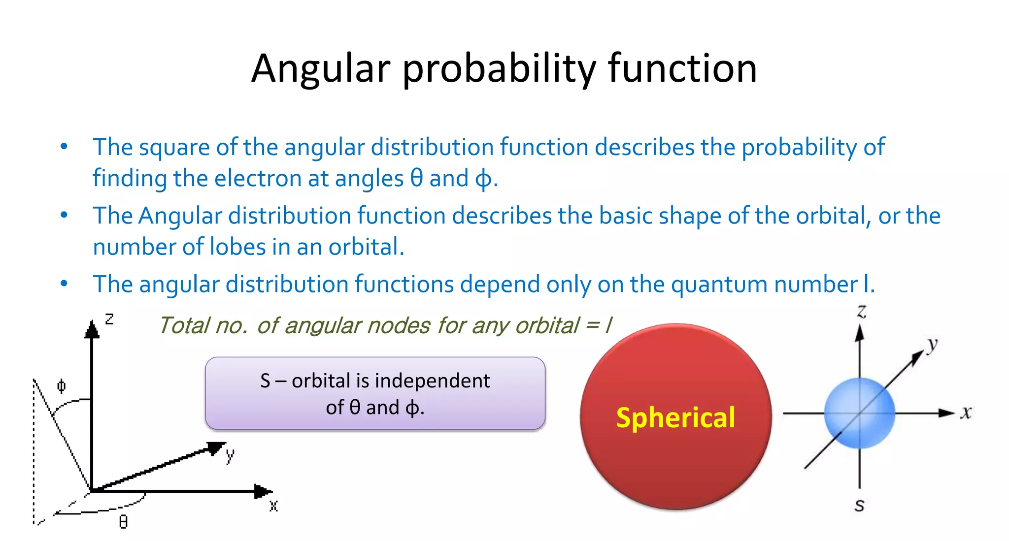Quantum numbers and probability distribution functions | PPTX