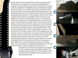 Quantum of solace opening sequence | PPTX