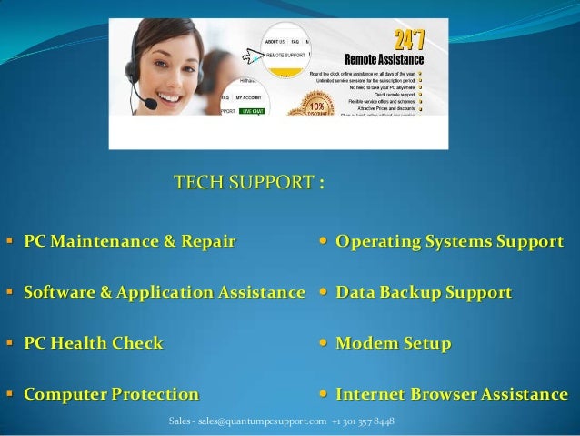 Remote Tech Support Company Products and Service Overview