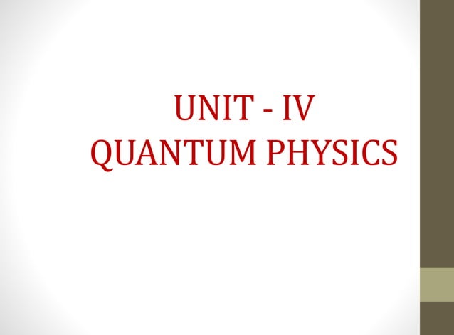 Quantum physics | PPT
