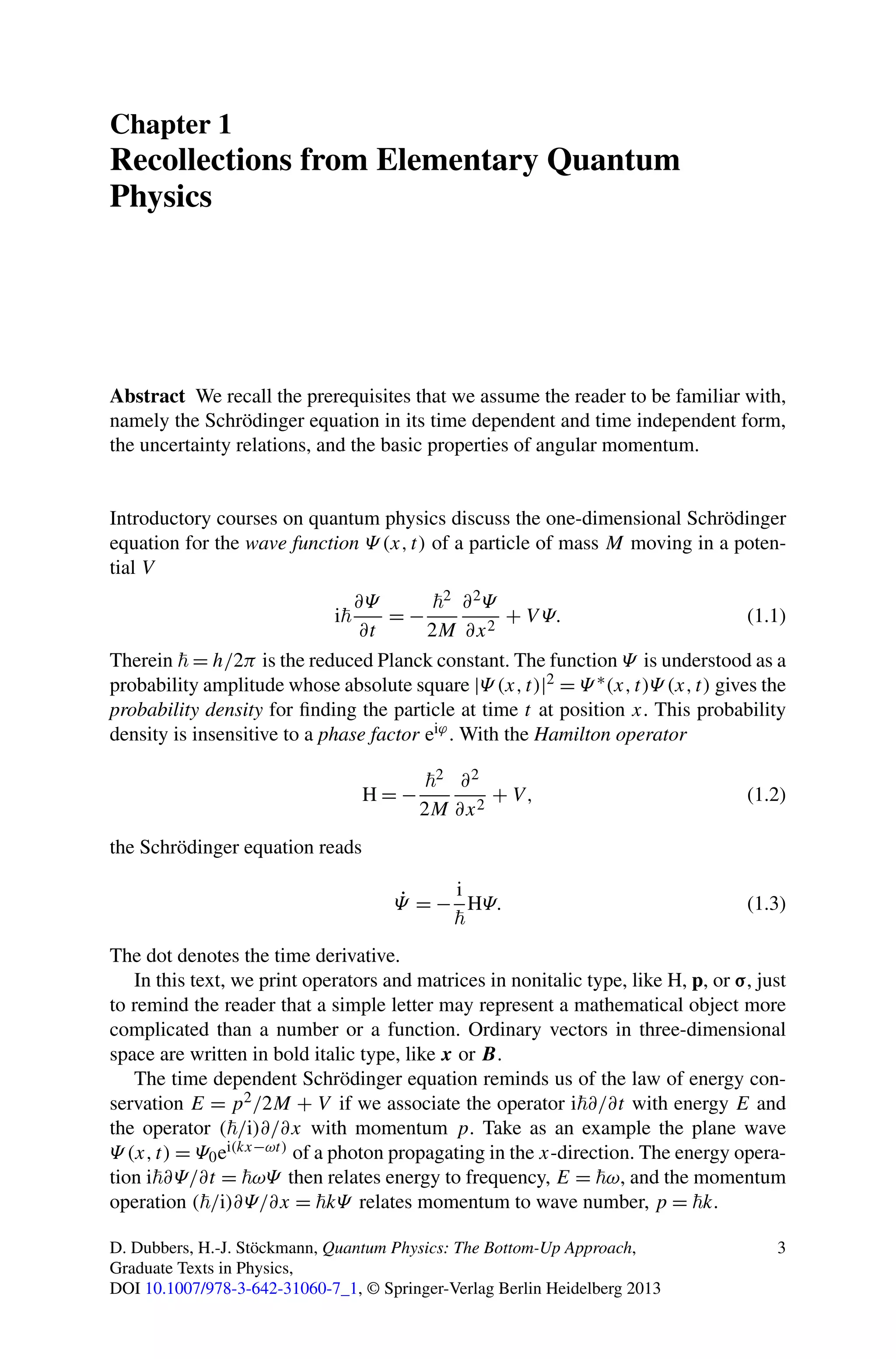 Quantum physics the bottom up approach | PDF