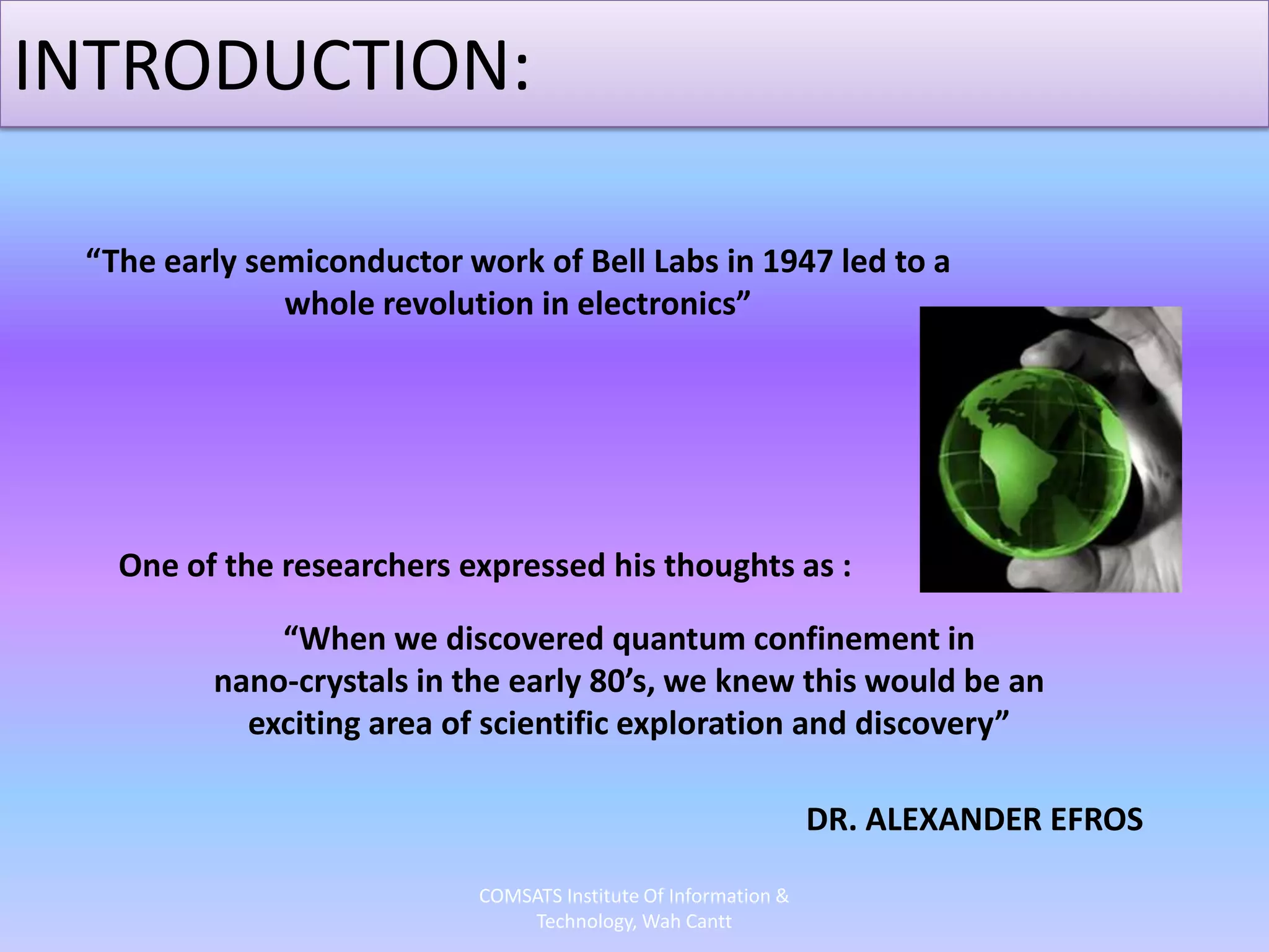 Quantum presentation And Uses | PPT