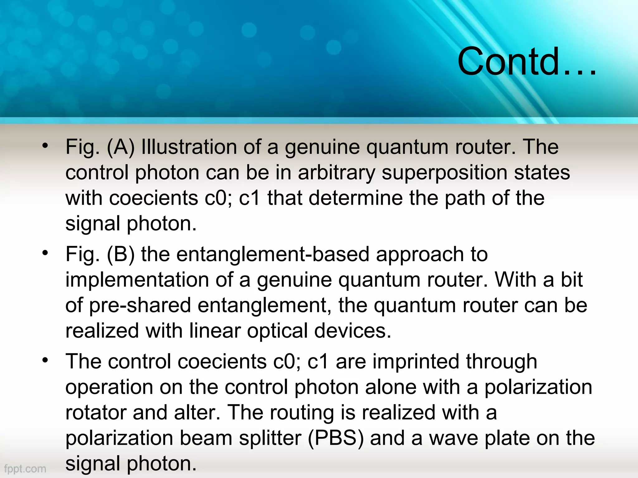 Quantum router | PPT