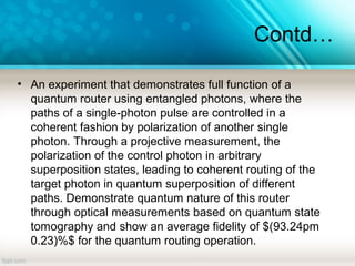 Quantum router | PPT