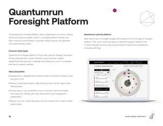 Quantumrun Foresight Methodology Overview - Helping Clients Thrive From Future Trends | PDF