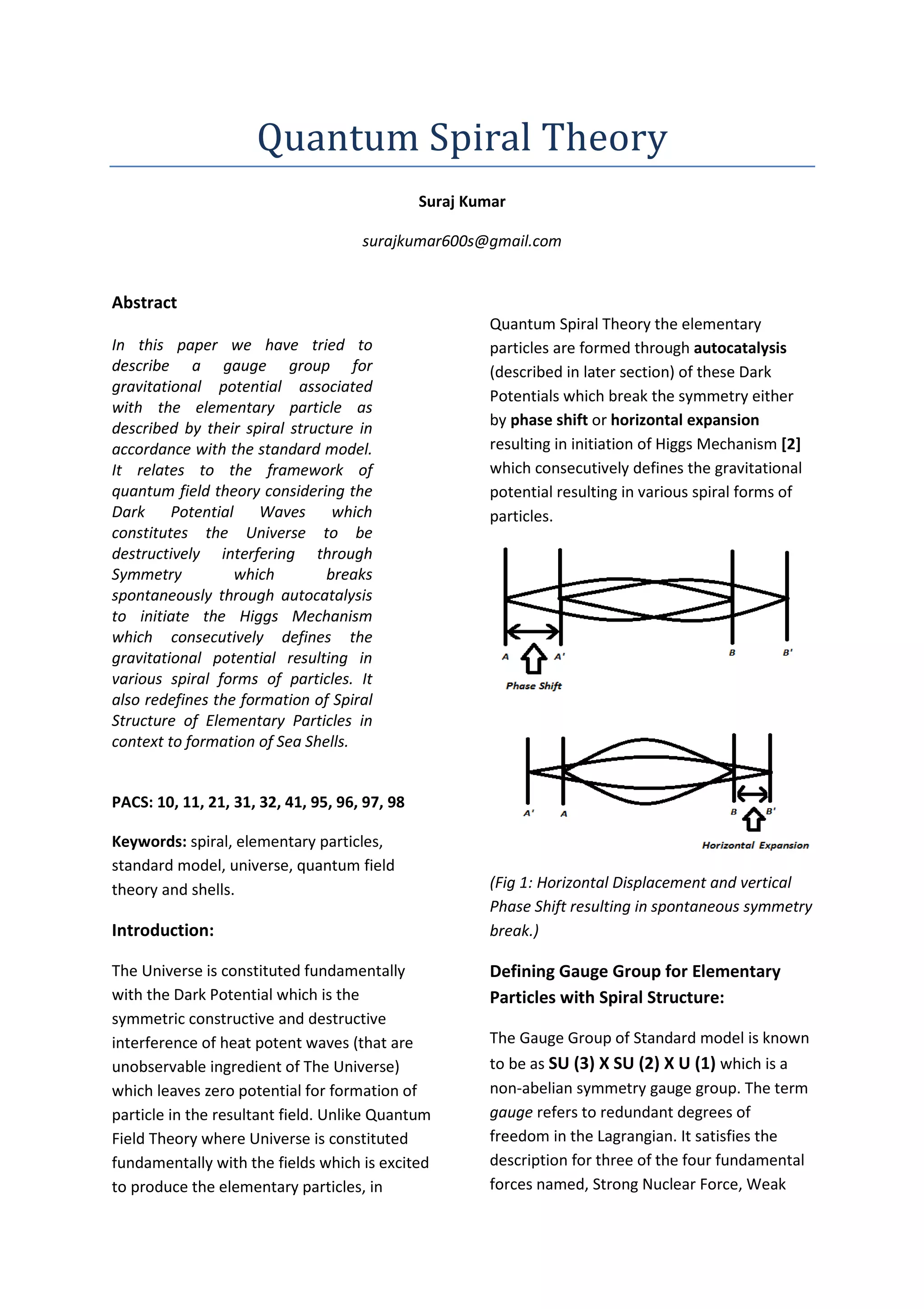 Quantum spiral theory | PDF