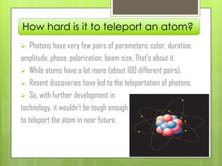 Quantum teleportation | PPTX