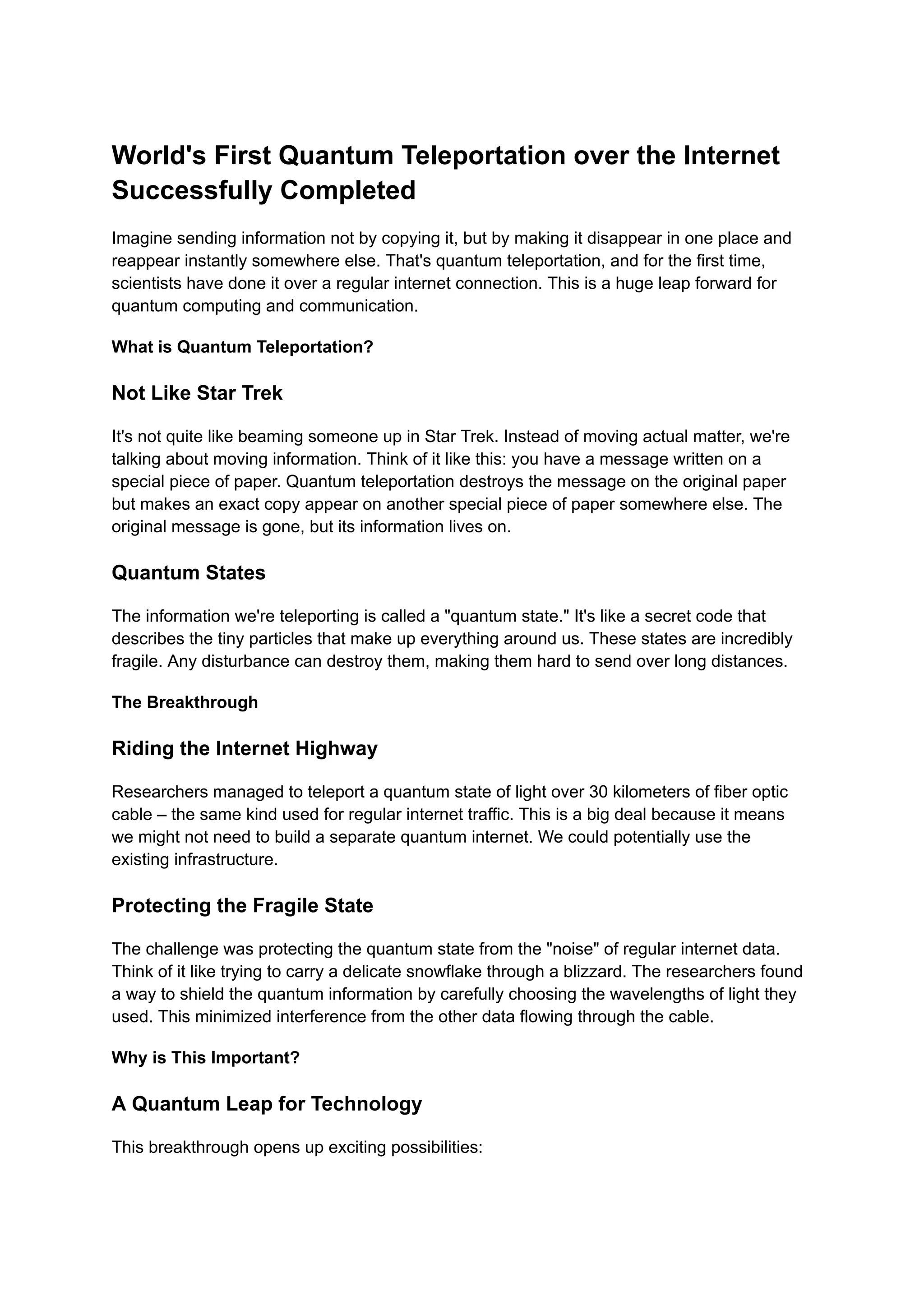 Quantum Teleportation Achieved via Internet Connection for the First Time.pdf