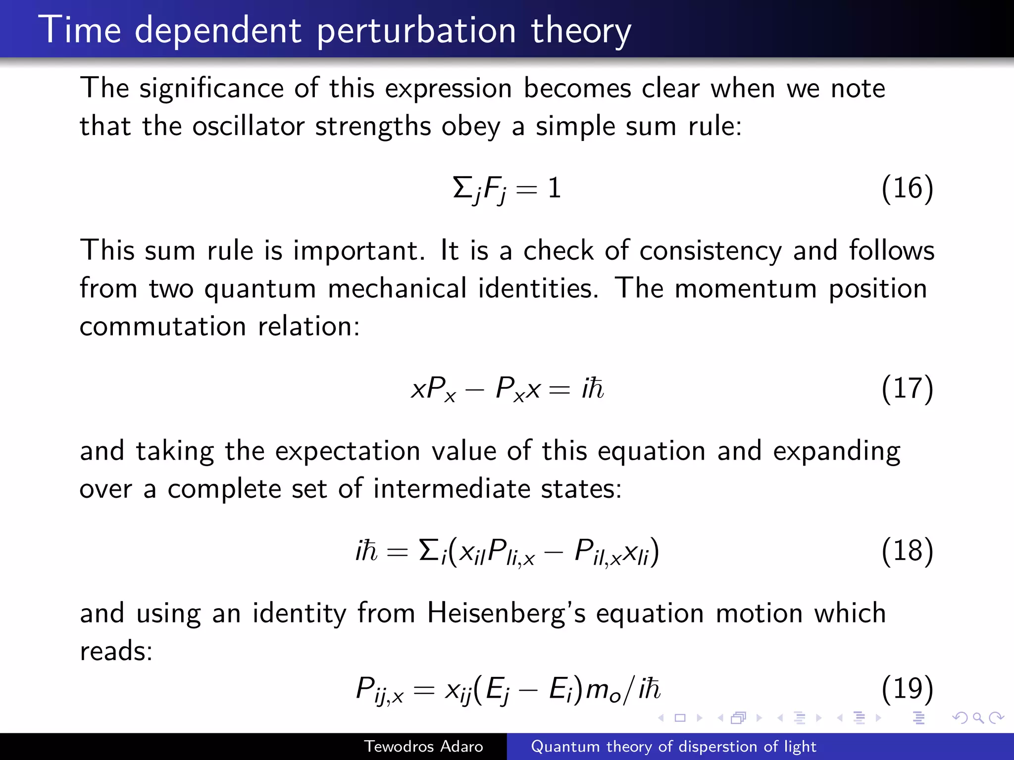 Quantum theory of dispersion of light ppt | PPT