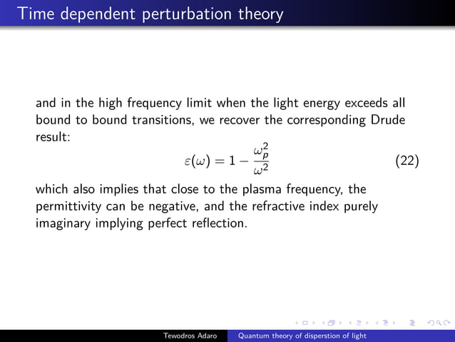Quantum theory of dispersion of light ppt | PPT