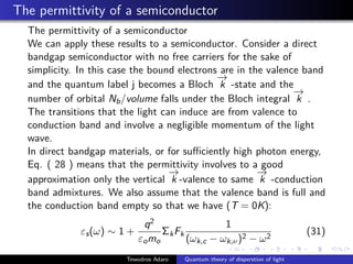 Quantum theory of dispersion of light ppt | PPT