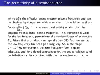 Quantum theory of dispersion of light ppt | PDF