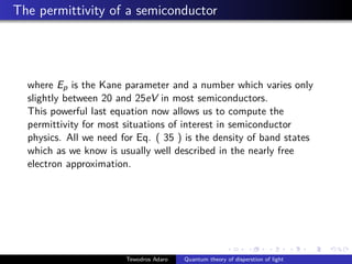 Quantum theory of dispersion of light ppt | PPT