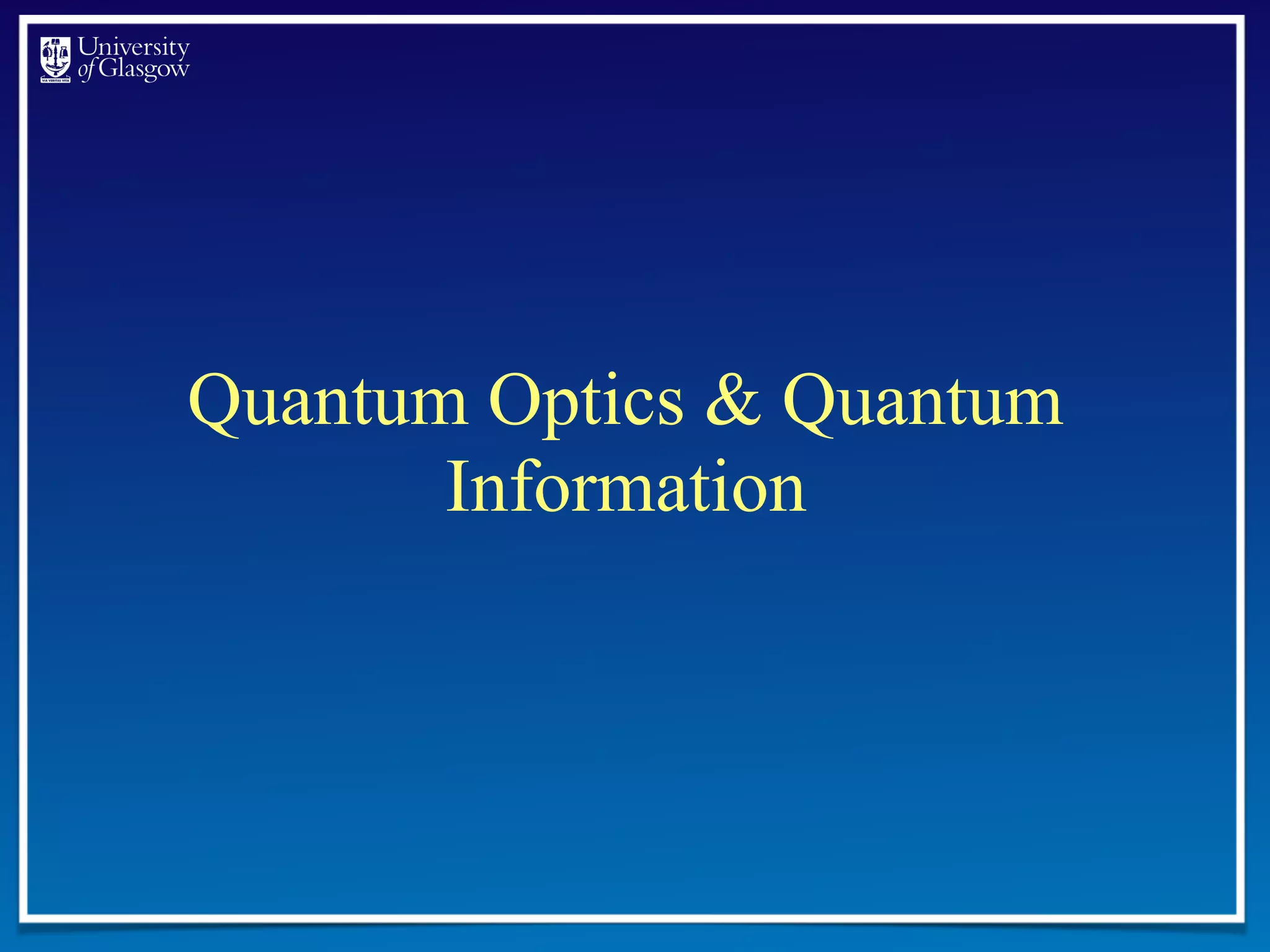 Quantum theory research overview | PDF