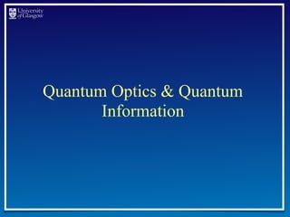 Quantum theory research overview | PDF | Physics | Science