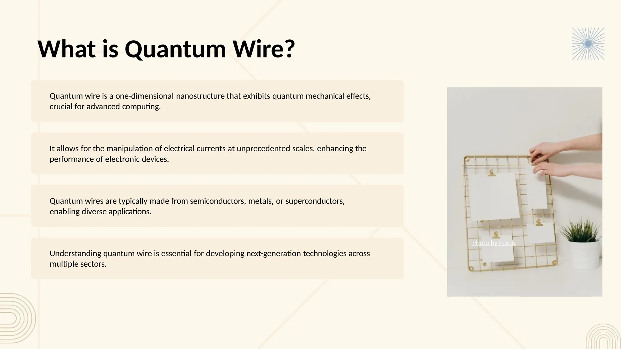Quantum confinement: Quantum wire and its applications | PPTX