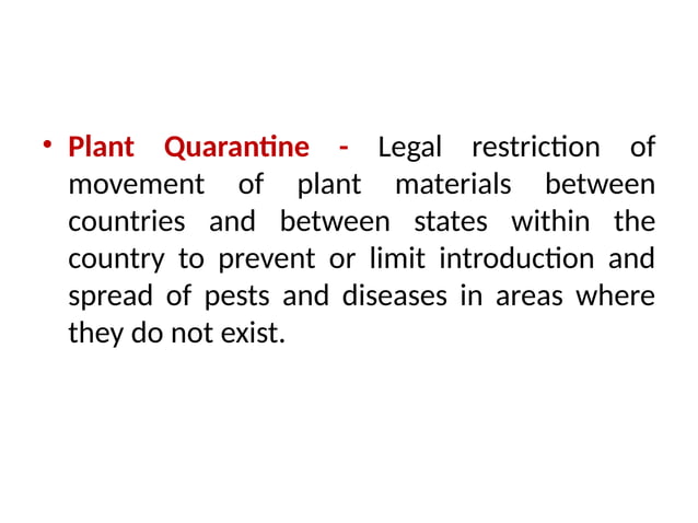 Quarantine agricultural entomology agriculture | PPT