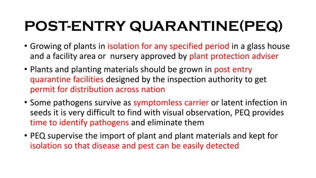 QUARANTINE AND POST-ENTRY QUARANTINE.pdf | Infectious Diseases ...