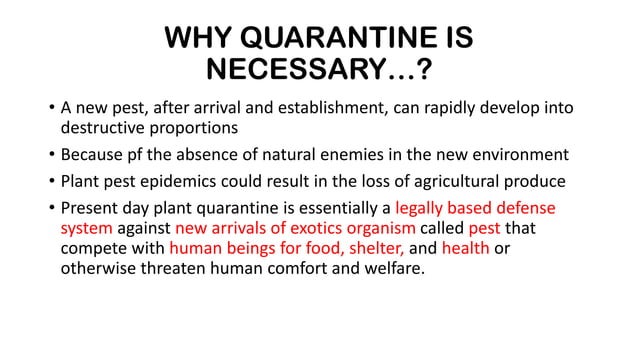 QUARANTINE AND POST-ENTRY QUARANTINE.pdf | Infectious Diseases ...