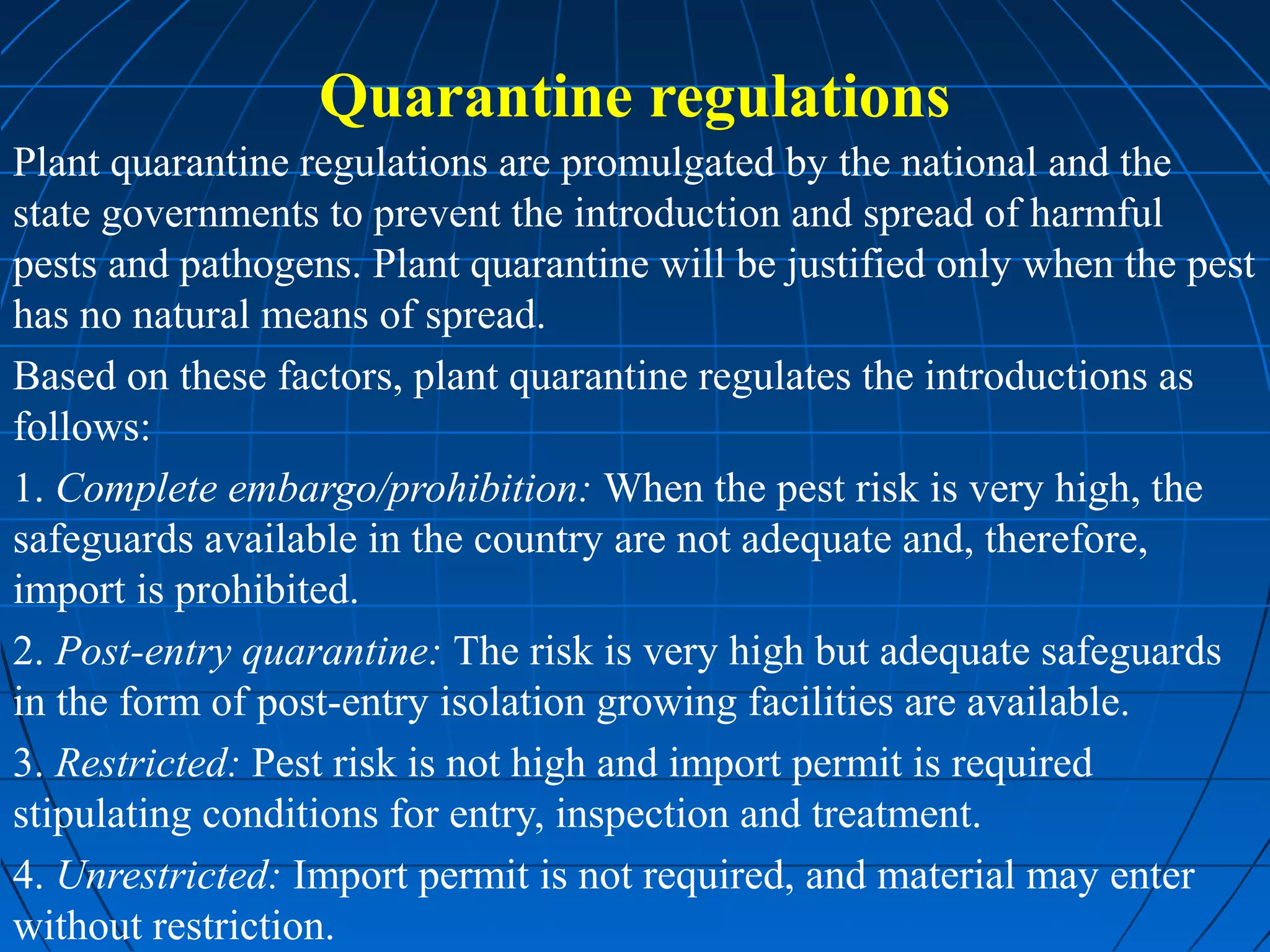 DOMESTIC AND INTERNATIONAL PLANT QUARANTINE | PPT