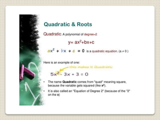 Quardratic equation | PPT